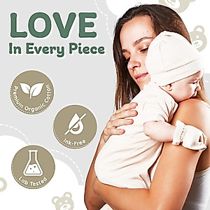 MYWELOVE Organic Cotton Premium Newborn Baby Layette Gift Set | 0-3 Months, Ink-Free, Baby Boy Clothes and Baby Girl Clothes | Newborn Baby Essentials (0-3 Months Deluxe Set)