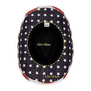 Cowboy Hats, Classic American Flag Summer Sunhat Western Cowboy Hat for Men Boys