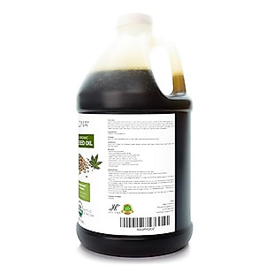 velona Hemp Seed Oil USDA Certified Organic - 1 Gallon / 128 Fl Oz | 100% Pure and Natural Carrier Oil | Unrefined, Cold Pressed | Hair, Body, Face & Skin Care | Use Today - Enjoy Results
