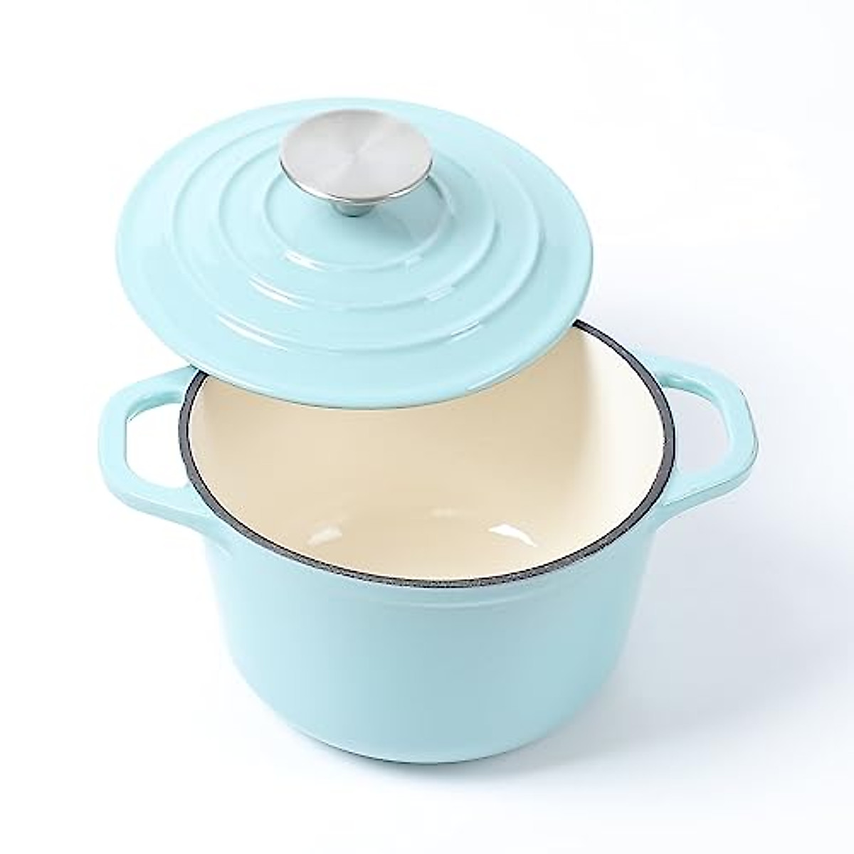 HAWOK Enameled Cast Iron Dutch Oven 1.5-Quart Green