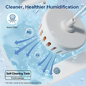 LEVOIT OasisMist 1000S (10L) Smart Humidifier for Home Large Room Bedroom, Last 100 Hours Suitable for Indoor Plant, Cover up to 600ft², Easy Top Fill, Remoter & Voice Control, Auto Mode, Quiet, White