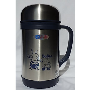 BuBee A-600 Stainless Steel Vacuum Insulated Mug/Tumbler, 0.6 Liter-Blue/Red(Random Colors)