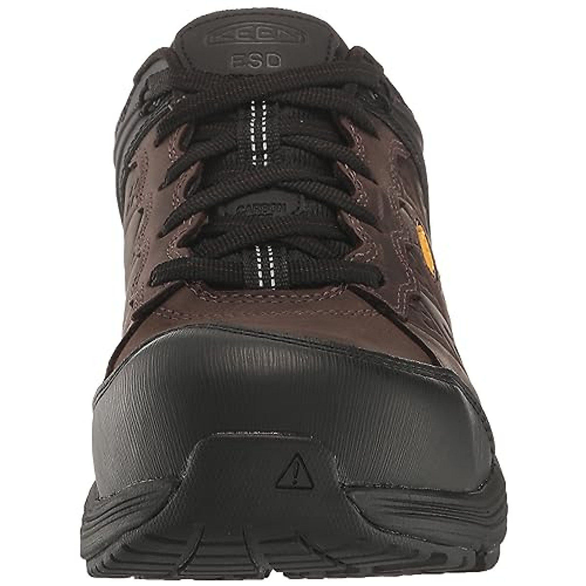 KEEN Utility Men's Vista Energy+ Low Composite Toe ESD Leather Industrial Work Sneakers, Coffee Bean/Black, 13