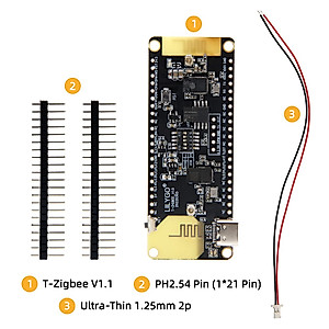 LILYGO T-Zigbee Dual MCU Development Board ESP32-C3 TLSR8258 Ultra Low Power IOT WiFi BLE Smart Control Module (T-Zigbee)