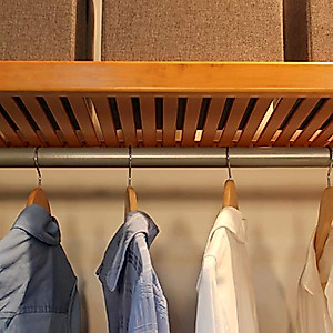 John Louis Home 16in Deep Deluxe Closet Organizer - Honey Maple Finish