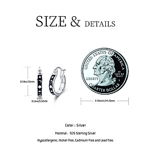 CHENGHONG Sun and Moon Earrings 925 Sterling Silver Star Hoop Huggie Earrings Hypoallergenic Moon Sun Star Jewelry Christmas Gifts for Women