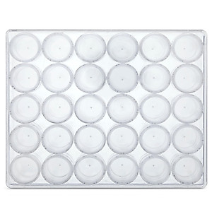 Clear Plastic Bead Storage Container with 30 Jars for Diamond Painting