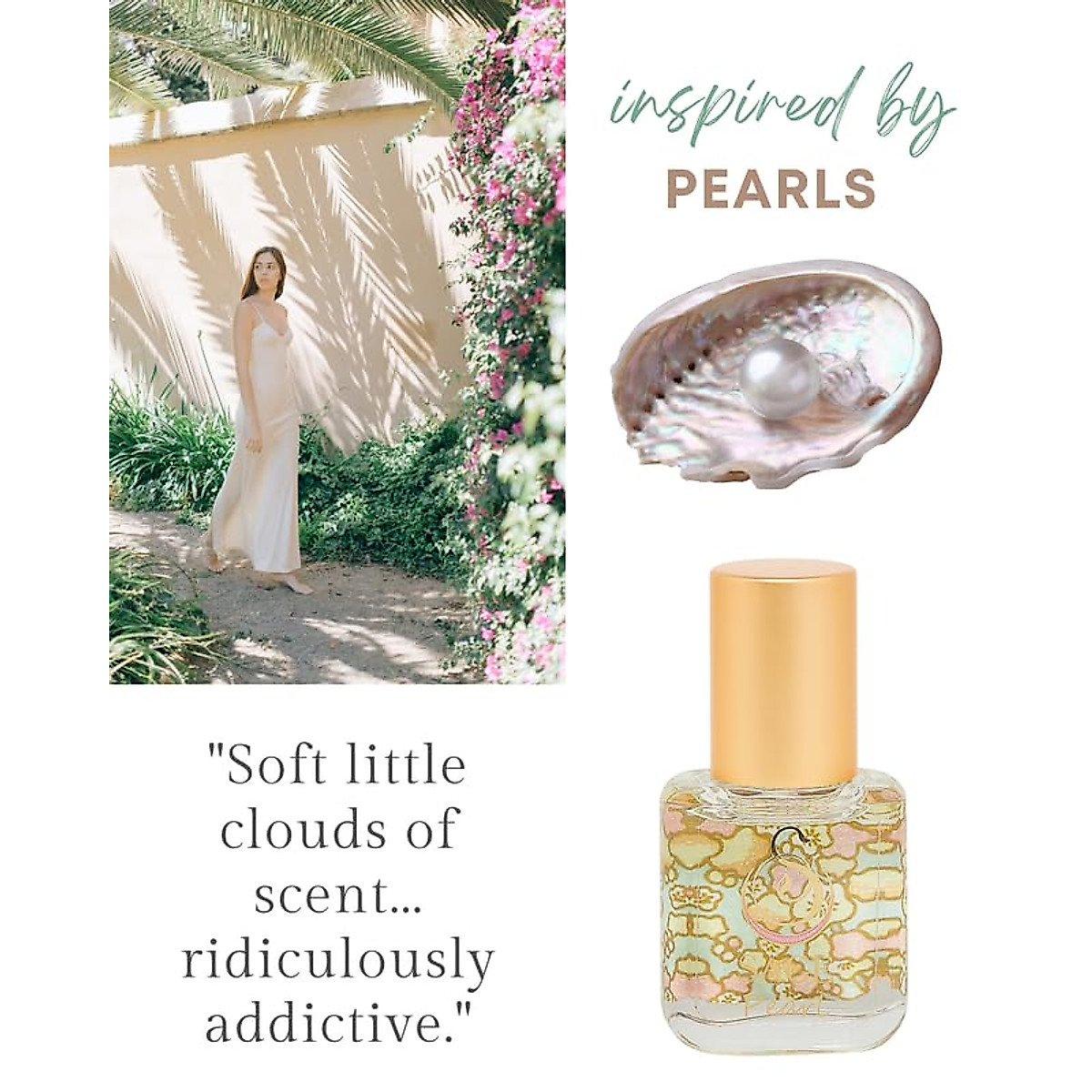 Pearl Organic Perfume Oil Extract Roll-On by Sage- 1/4 oz, Vegan & Cruelty-Free, Subtle Scent, Vanilla, Sandalwood, Musk