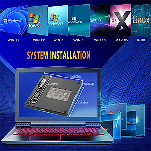 External Compatible Blu ray Drive Player Read/Write Portable Burner Compatible USB 3.0 and Type-C DVD Burner Compatible with/Win10/ Mac OS