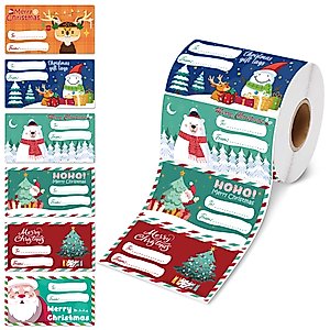 OHOME 500 PCS Christmas Gift Tags - Gift Tags for Christmas Presents - Christmas Gifts for Women Men Kids - Christmas Wrapping Paper - Christmas Decorations - Christmas Gift Bags (2.95 x 1.6 Inch)