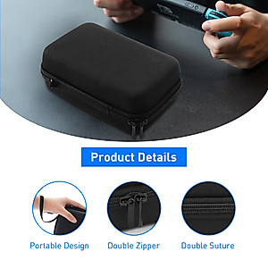 FANPL 120 Switch game Hard EVA Carrying Case Bag, Portable Card Protector with Dual Zipper, Card Collector Album Holder for Nintendo Switch Game Cards and PS Vita Game Cards