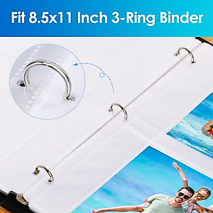 MaxGear 30 Pack 5 x 7 Photo Sleeves for 3 Ring Binder, Heavy-Duty Archival Photo Page Protectors Holds 120 Pictures, 2-Pocket Clear Picture Album Refill Pages