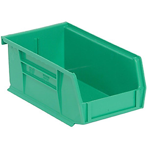 Quantum QUS220 Plastic Storage Stacking Ultra Bin, 7-Inch by 4-Inch by 3-Inch, Green, Case of 24