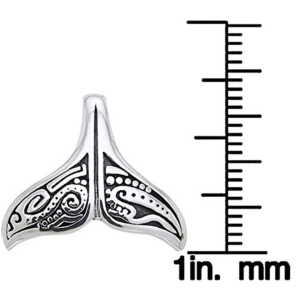 Jewelry Trends Aboriginal Dolphin Whale Tail Sterling Silver Pendant
