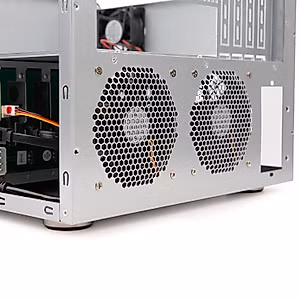 AUDHEID K7 8 Bay NAS Case, Computer Enclosures Compatible Micro-ATX Mini-ITX Motherboard, 3 x Fans, 8 x 2.5/3.5" Tray, Network Attached Storage Server for Home(Diskless)