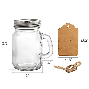 Kingrol 16 Pack 4 oz Mini Mason Jar Shot Glasses with Lids, Glass Favor Jars for Drink, Dessert, Candle, Craft