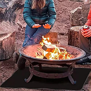 48×30 Inches Under Grill Mat, BBQ Floor mats, Fire Resistant Mat for Fireplace, Floor Protective Rug for Indoor Outdoor, Reusable Under Grill Mat, Durable Fireproof Mat