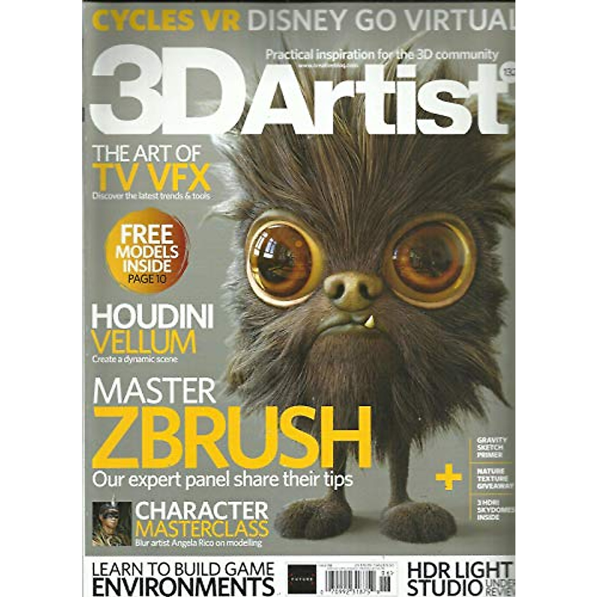 3D ARTIST MAGAZINE, THE ART OF TV VFX JUNE, 2019 ISSUE # 132 PRINTED IN UK