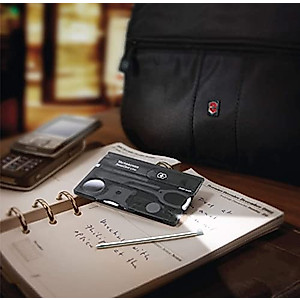 Victorinox Men&#039;s Taschenwerkzeug Swisscard Lite Onyx Pocket Knife-Set, Black Transparent, One Size, Alloy Steel