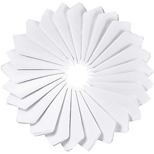 100 Pieces White Handkerchiefs Classic Hankies Bulk Set Pocket Square Towel Small Size for Tea Parties for Men