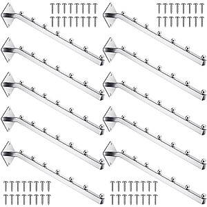 Vesici 10 Pcs 18 Inch 7 Ball Waterfall Hook for Wall Mount Heavy Duty Clothes Hanger Rack Wall Mounted Coat Hooks for Bathroom, Bedroom, Laundry Room Clothing Display