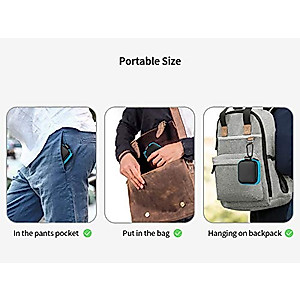 Earbuds Case, SUNGUY【5Pack】 Portable Small Earbud Carrying Case Storage Bag with Carabiner Clip for Earphone, Earbud, Earpieces, SD Memory Card, Camera Chips