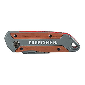 CRAFTSMAN Utility Knife, Folding Wood Handle, 1 Blade (CMHT10584)