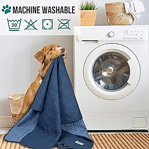 PetAmi Waterproof Bed Cover for Dogs, Waterproof Pet Blanket Couch Cover, Reversible Furniture Cover Sofa Protector for Pet Cat Bed, Washable Waterproof Blanket Dog Cover for Couch Seat, 102x82 Blue