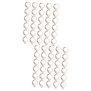 VILLCASE 200 pcs Round French Earhooks Lever Back Dangle Ear Wire Earring Making Parts French Earring Hooks Ear Decor Jump Hook Earrings Ear Open Plating Alloy Elasticity Women's Split Ring