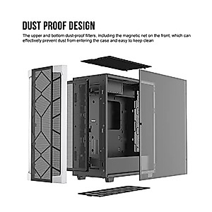 Segotep T1 Full-Tower E-ATX Gaming PC Case, Graphics Card Vertical Mounting w/Tempered Glass Side Panel, USB 3.0 Type-C I/O, Cable Management/Optional 360mm Radiator (No Fan Included)