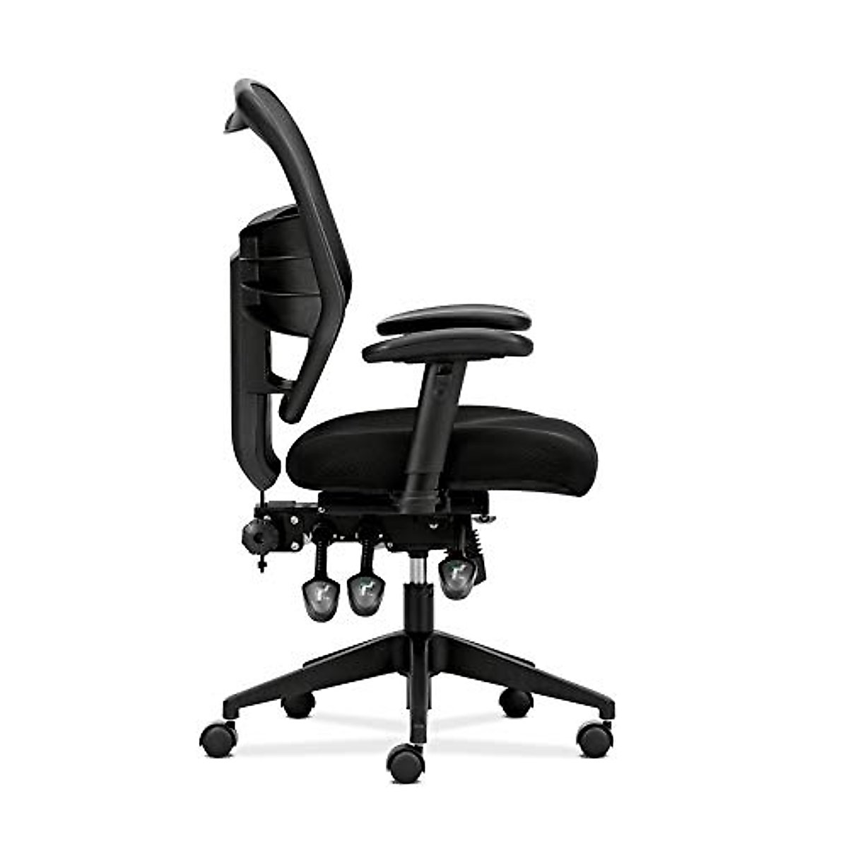 HON Prominent Mesh High-Back Task Chair, with Seat Glide and Height-and Width-Adjustable Arms, Asynchronous Control, Black