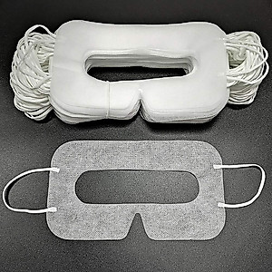 YinQin Disposable VR Mask 50PCS VR Headset Cover Mask Sanitary VR Eye Cover Mask VR Eye Mask Cover Universal Mask for VR, White
