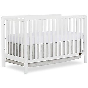 Dream On Me Ridgefield 5-in-1 Convertible Crib in White, Greenguard Gold Certified