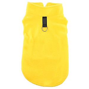 Dog Vest Soft Casual Fleece Clothes for Small Dogs Solid Color Dog T-Shirt Dogs Harness Chihuahua Pullover Coat