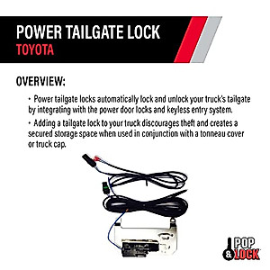 Pop & Lock PL8525 Power Tailgate Lock for Toyota Tacoma (Power Lock Add-on Kit)