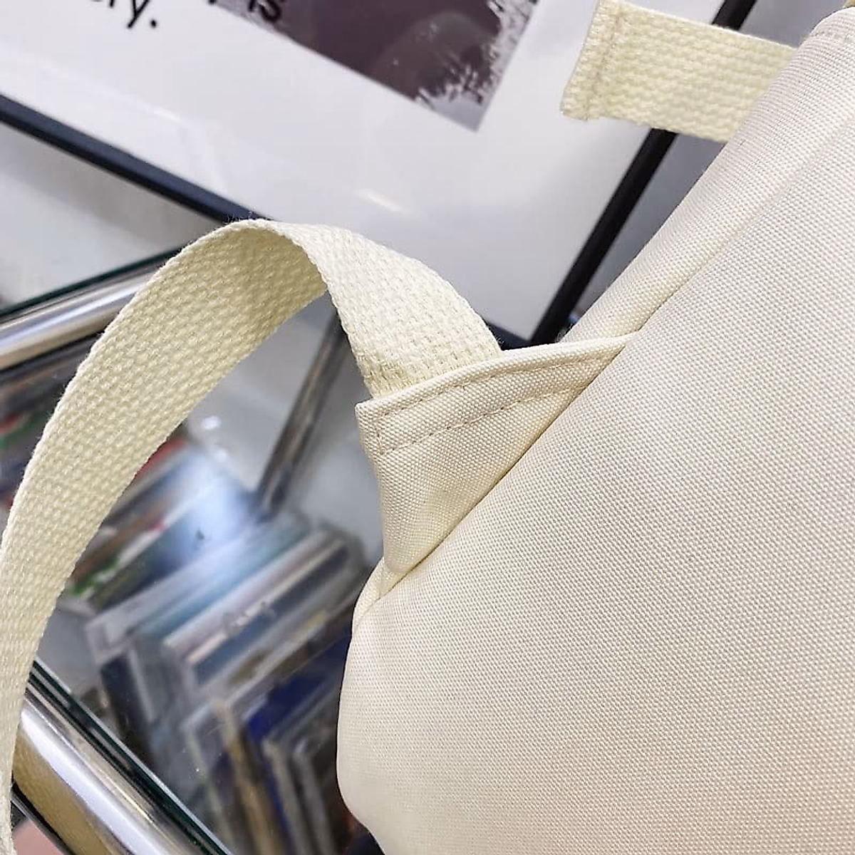 DINGZZ Large Capacity Drawstring Backpack Multi-Pocket Waterproof Nylon Book Bag College Girl Backpack (Color : Black, Size : 35 * 15.5 * 44CM)