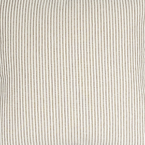 SUPMAISON Pack of 2 Decorative Indoor Outdoor Pillow 18" x 18" (Polyester, Veranda Stripe/Tan)