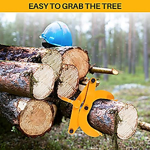 Pallet Puller Clamp 1T/2204LBS Pallet Jack Puller Steel Single Scissor Hook Puller, 5 Inch Jaw Opening Pallet Grabber Heavy Duty Forklift Material Handling Stump Puller Pulling Hoisting Wood-Yellow