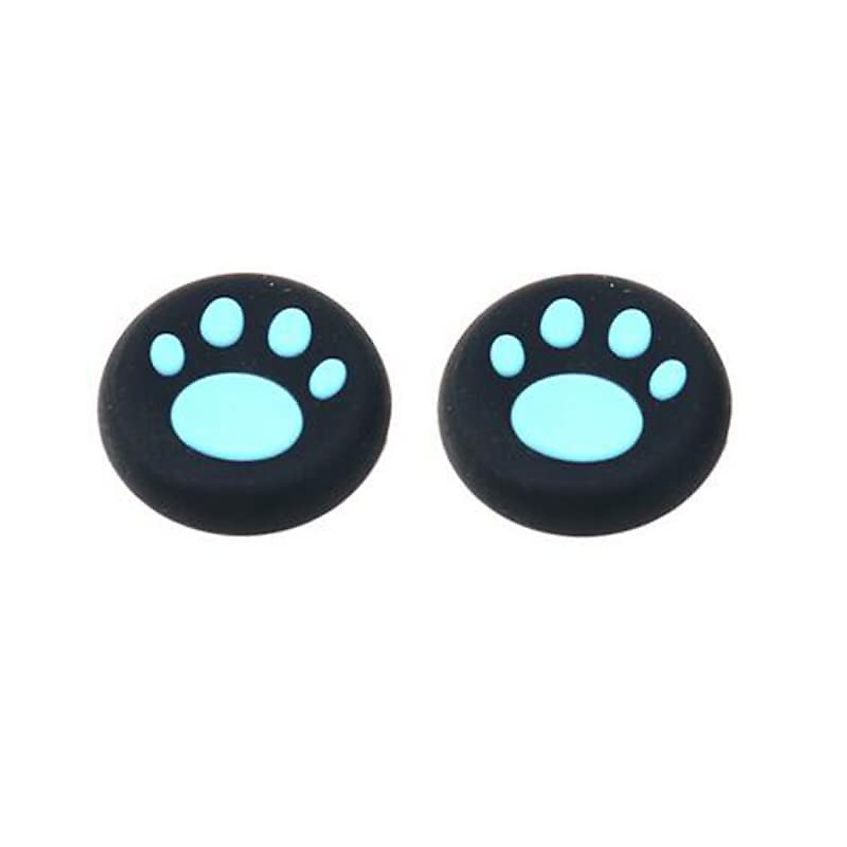Silicone Thumb Grip Cap Gamepad Joystick Cover Case for Sony PS3 PS4 Slim Pro Xbox One 360 Controller Cat Paw（Blue）