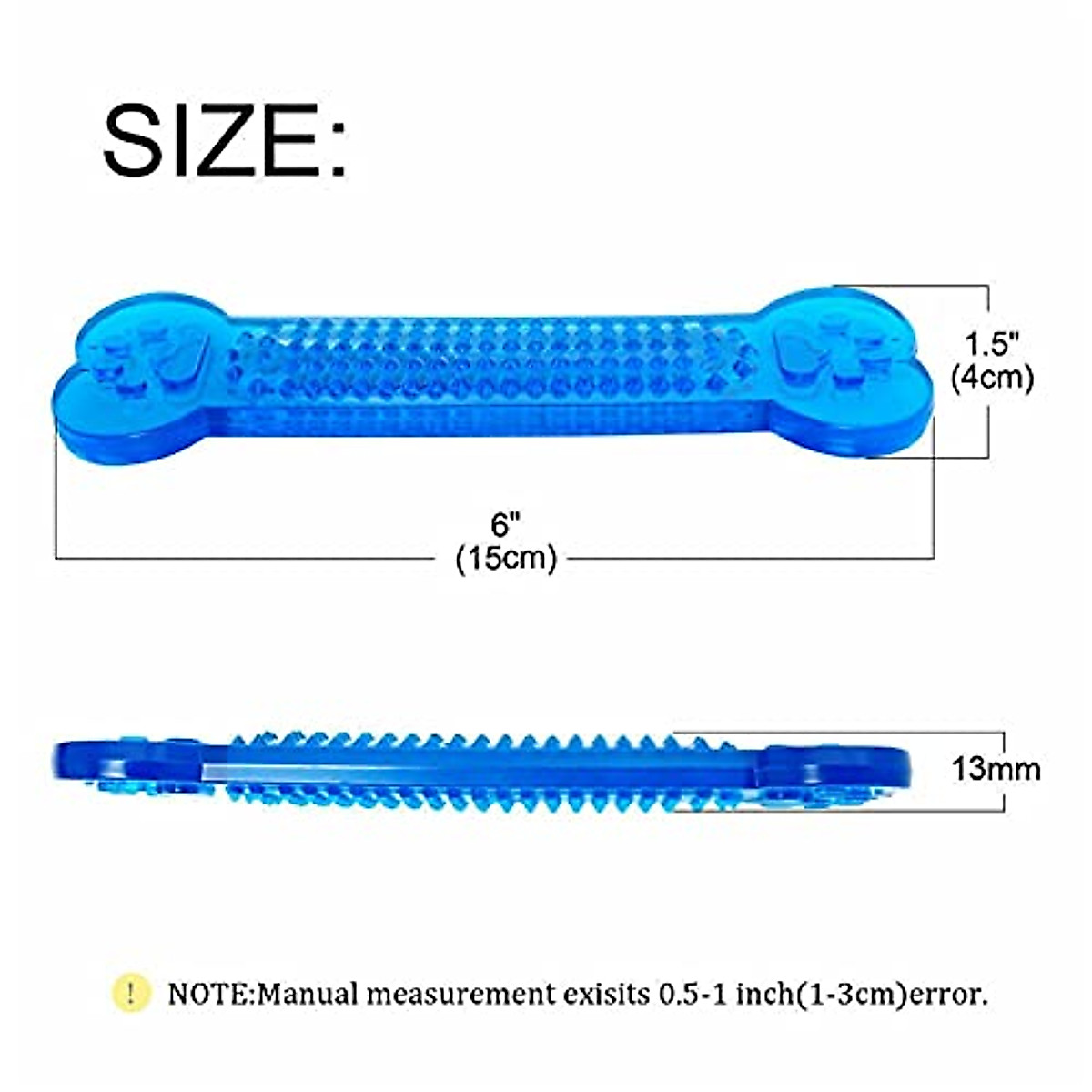 Whipin Dog Toys Dog Chew Toys Rubber Bone Toy Aggressive Chewers Dog Toothbrush Doggy Puppy Dental Care for Dog Accessories (Color : 1PCS Random Color)