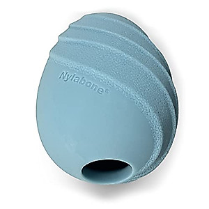 Nylabone Eggi Interactive Fillable Dog Chew Toy - Lightweight Bouncy Floatable Dog Treat Toy for Creative Play & Dog Exercise, Blue, Large/Giant - Up to 50 lbs. (1 Count)