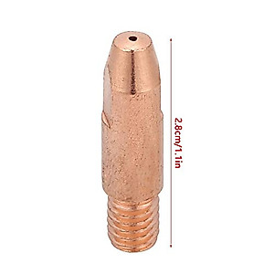 FTVOGUE 20Pcs Copper Contact Tip M6 for Euro Style Binzel 24KD MIG MAG Welding Torch Gas Nozzle Tip Holder Accessaries[0.8],Nozzles, Collets and Lenses