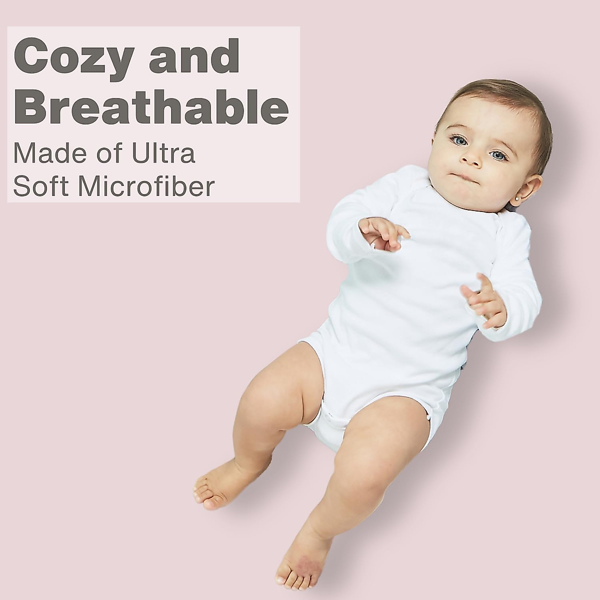 Everyday Kids 2-Pack Fitted Crib Sheets, 100% Soft Breathable Microfiber Baby Sheet, Fits Standard Size Mattress 28in x 52in, Lavender, Pink Nursery Sheet