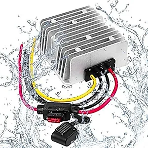 Gofotu DC-DC 36V 48V to 12V 20A Waterproof Golf CART Voltage Reducer Converter 240W Power Regulator with Fuse