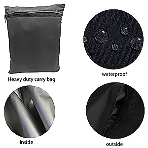 Outdoors Lawn Mower Cover 420D Polyester Oxford Waterproof Tractor Cover UV Protection Universal Fits for Ride-On Garden Tractor（72" L x 54" W x 46" H）