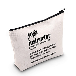 TSOTMO Yoga Instructor Zipper Pouch Makeup Bag Yoga Teacher Appreciation Gift Yoga Instructor Thank You Gift Best Yoga Instructor Ever Gift (YOGA)