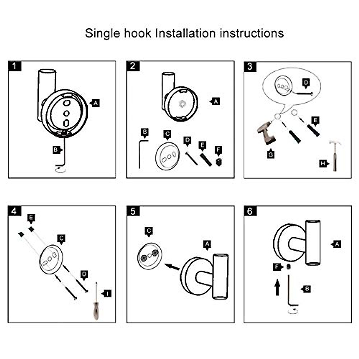 GERZWY Bathroom Brushed Gold Coat Hook SUS 304 Stainless Steel Single Towel/Robe Clothes Hook for Bath Kitchen Contemporary Hotel Style Wall Mounted 2 Pack,AG1107B-BZ