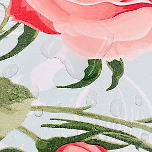 Yifasy Shelf Liner Pink Rose Self-Adhesive Drawer Paper Furniture Sticker Wall Decor Flowers 118x17.7 Inch