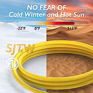 TOOLIOM Generator Extension Power Cord 25 Feet NEMA L14-30P to Four 5-20R/5-15R 30A 125/250 Volt 7500 Watts 4 Prong 10 Gauge Fan-Style Generator Cable with Protector Breaker