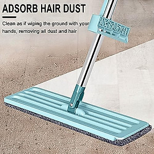 Magic Mop Smart Home Flat Mop, Microfiber Hardwood Floor Mop, Household Wooden Floor, Lazy Person, Mop Floor, No Hand Washing, Dry and Wet, Mop and Clean The Artifact (1PC)